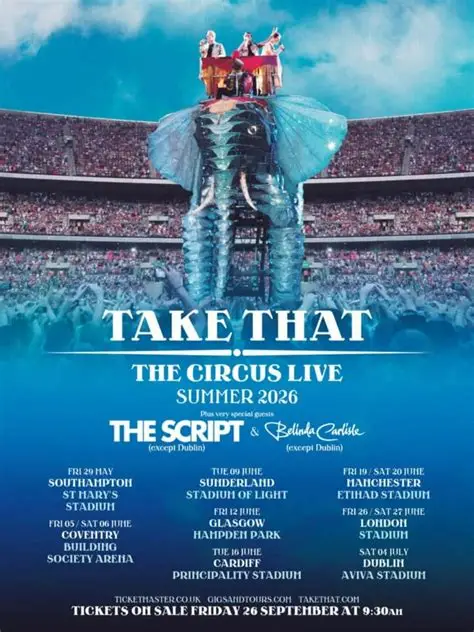 Bus to Take That Aviva, Dublin (4 July 2026) - Be There Trips